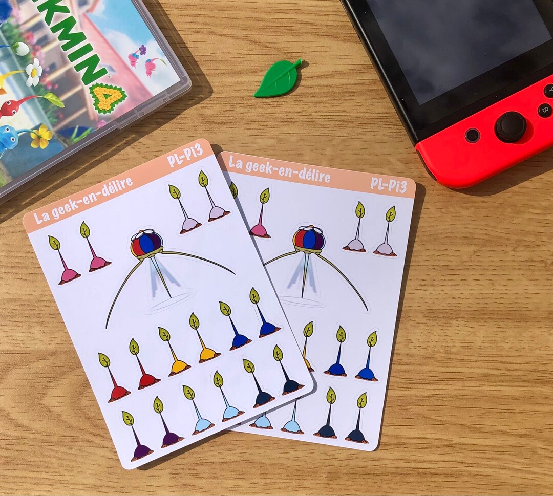 Pikmin Sprout Sticker Sheet, Pikmin Seed Sticker Sheet, Pikmin Onion ...