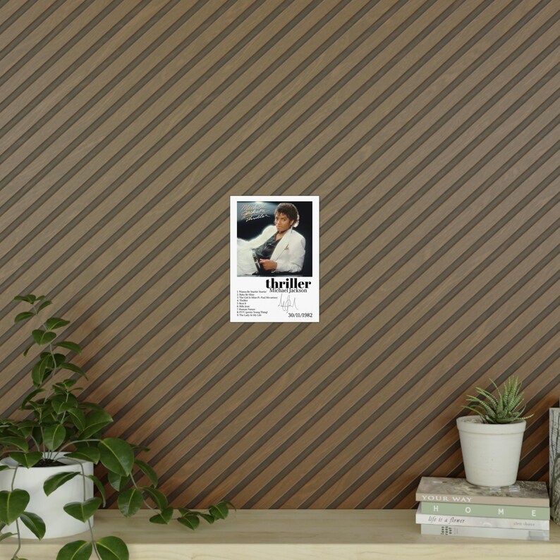 Michael Jackson Thriller Poster, Music Memorabilia Wall Art Print ...
