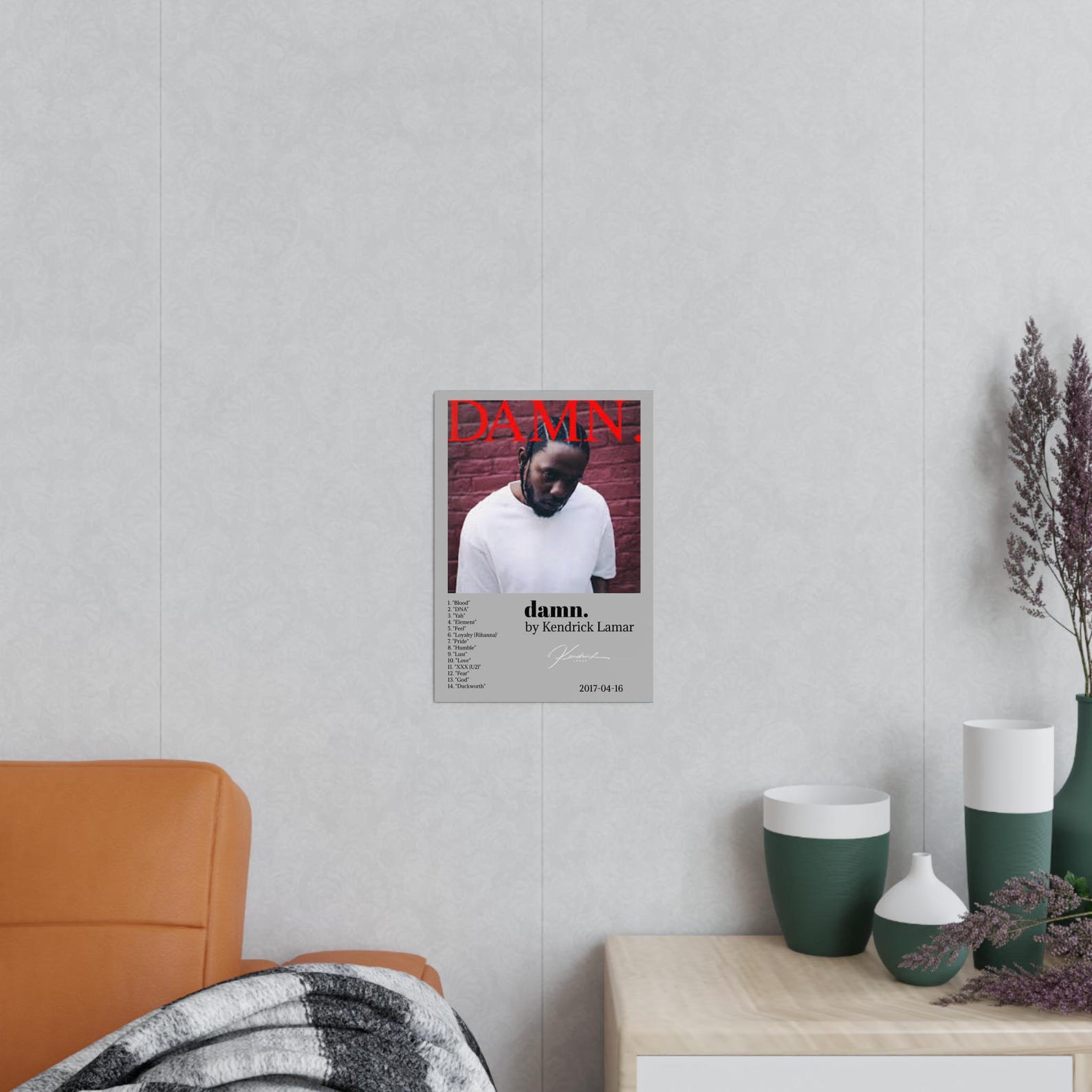 Damn. Kendrick Lamar Album Poster - Etsy