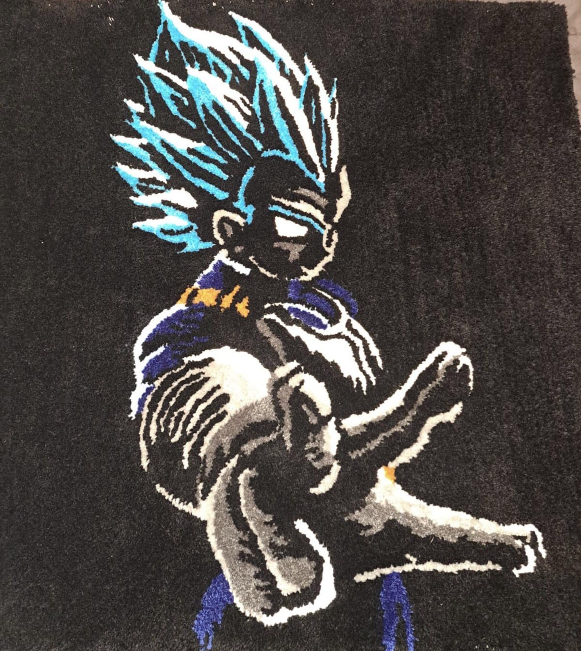 Dragon Ball Super Custom Tufted Rug Handmade Tufted Rug Custom Vegeta ...