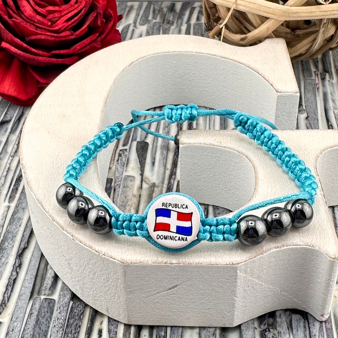 Dominican Flag Bracelet Adjustable Various Colors - Etsy
