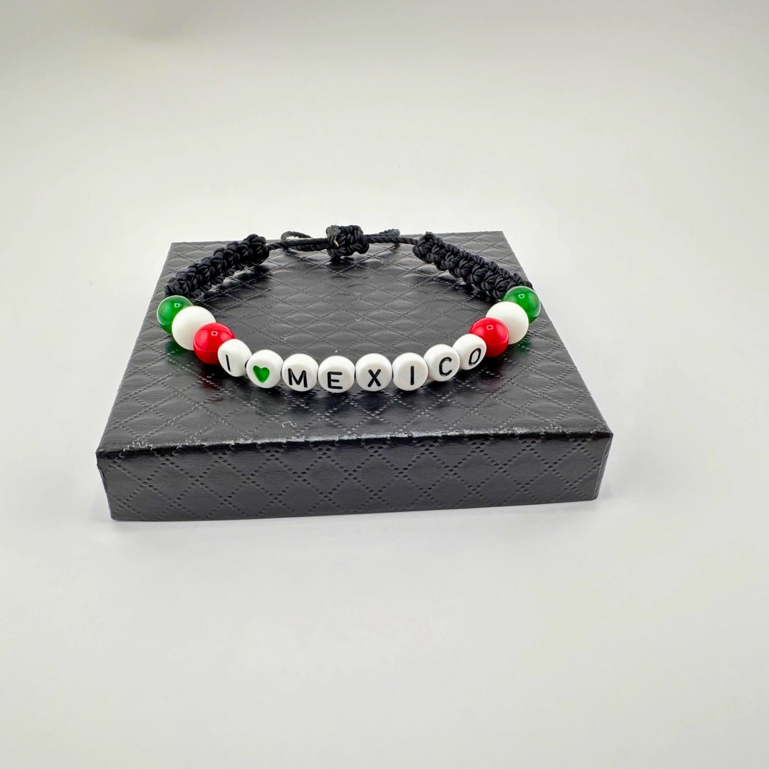 I Love Mexico Bracelet Adjustable - Etsy