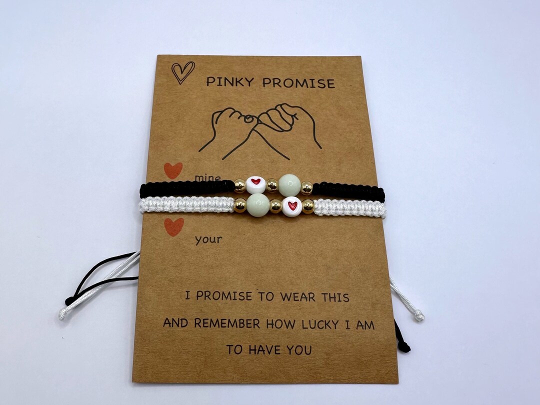 Pinky Promise Hearts and Glow Stone Braided - Etsy