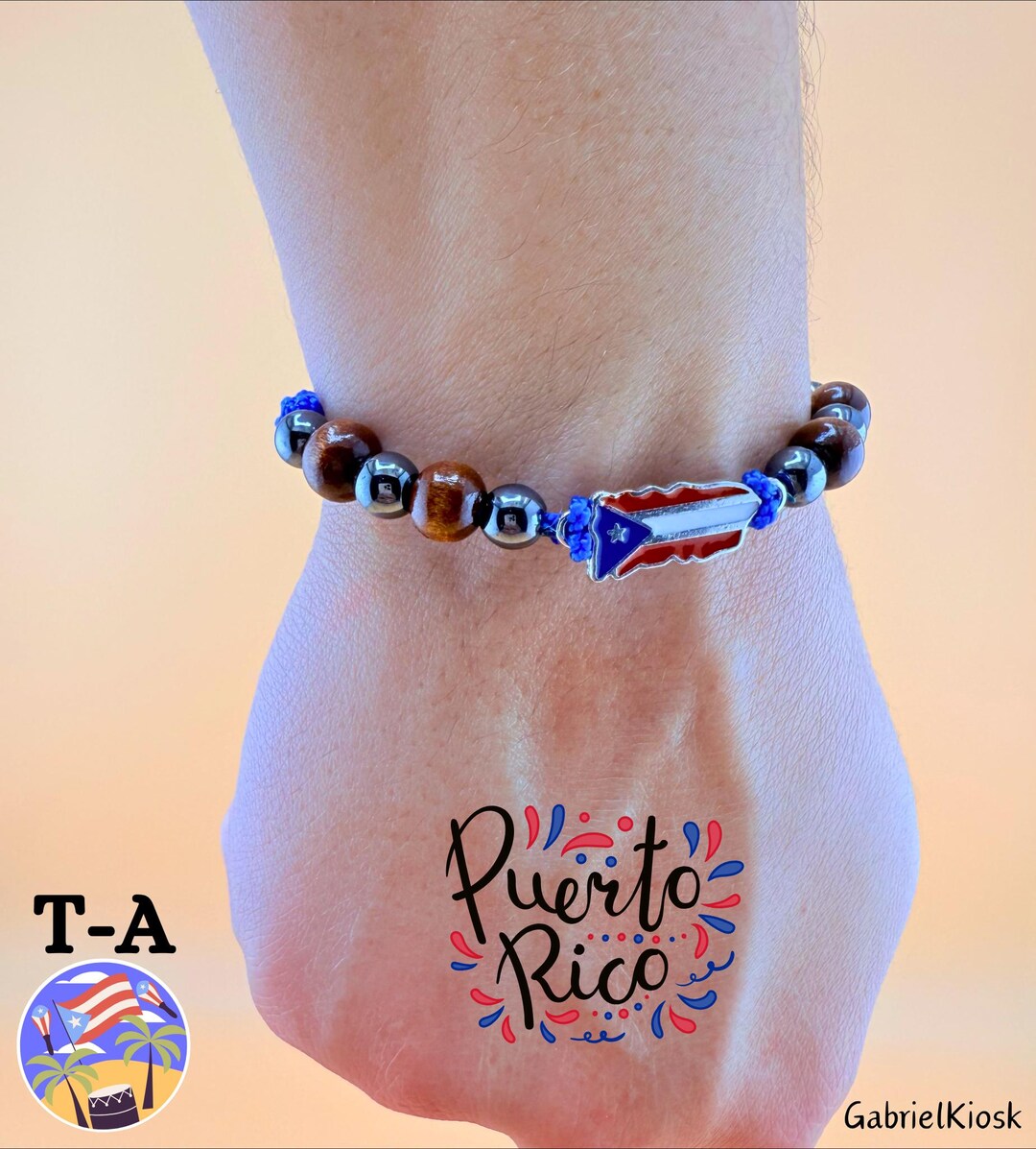 Puerto Rican Flag Bracelet | Boricua | Love Puerto Rico | - Etsy