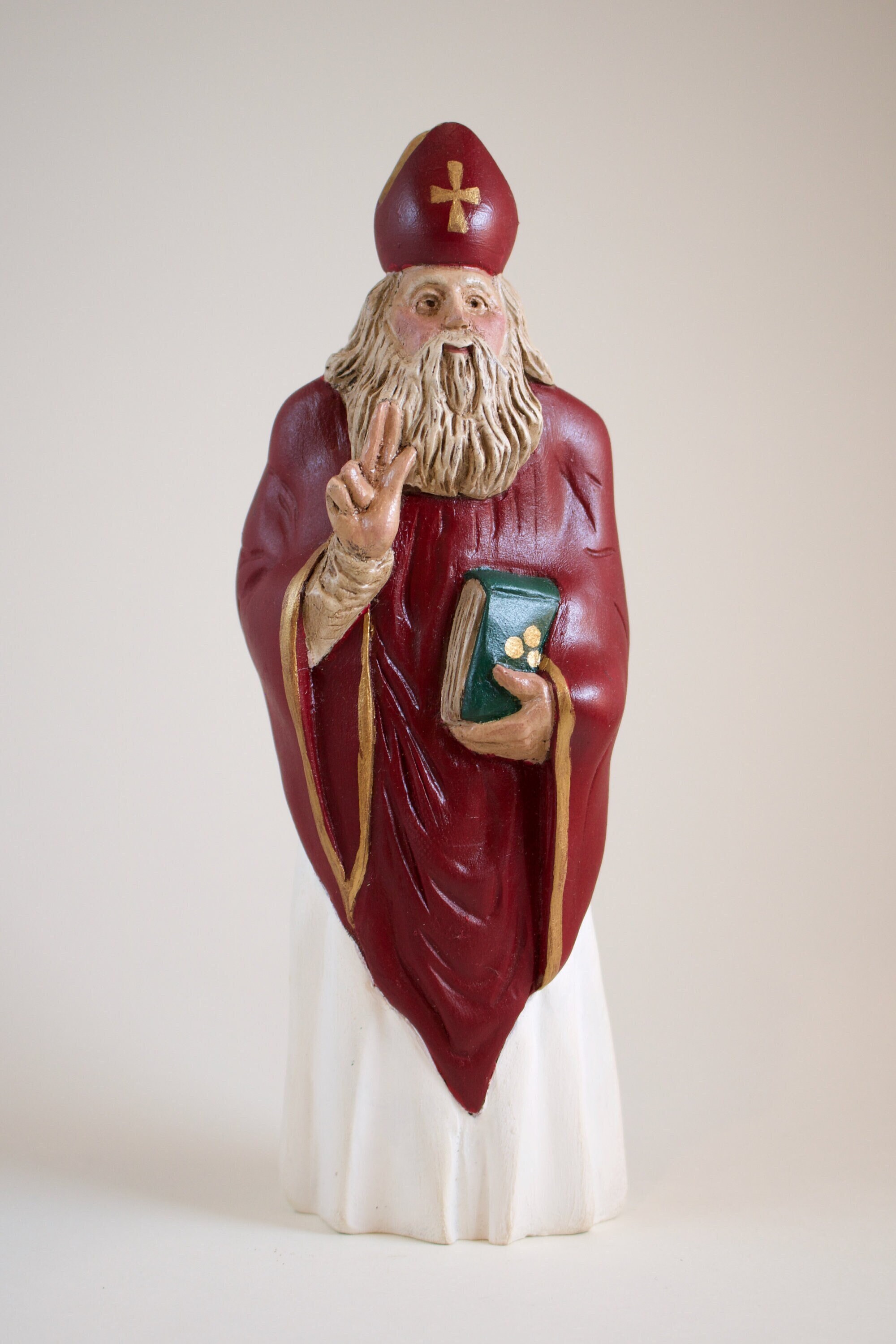 Saint Nicholas, From an Original Woodcarving - Vintage Cast, Hand ...