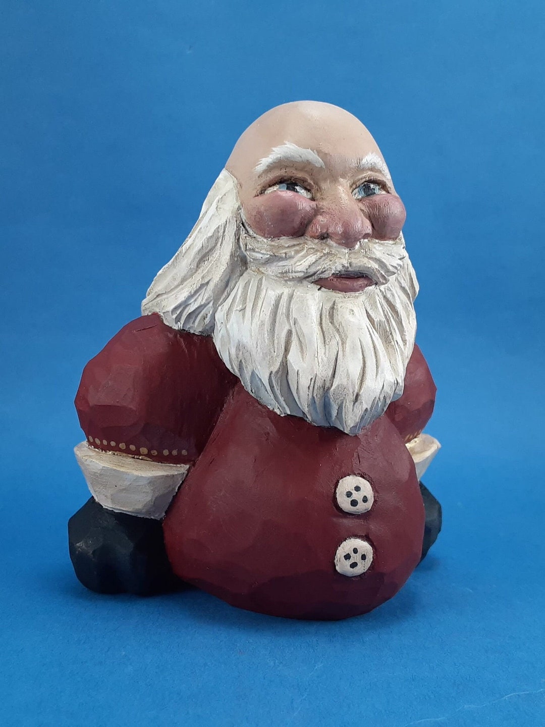 Original Hand Carved Vintage Santa - Old World Santa Claus, Part of the ...
