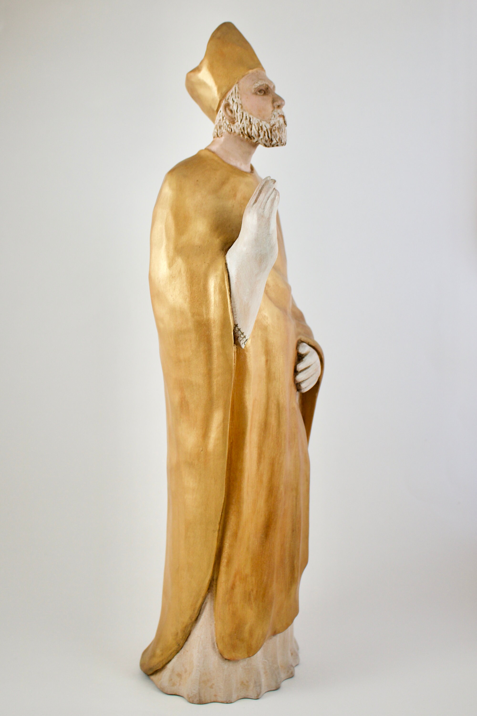 Hand Carved Saint Nicholas - Old World Santa Claus, From the Santa ...