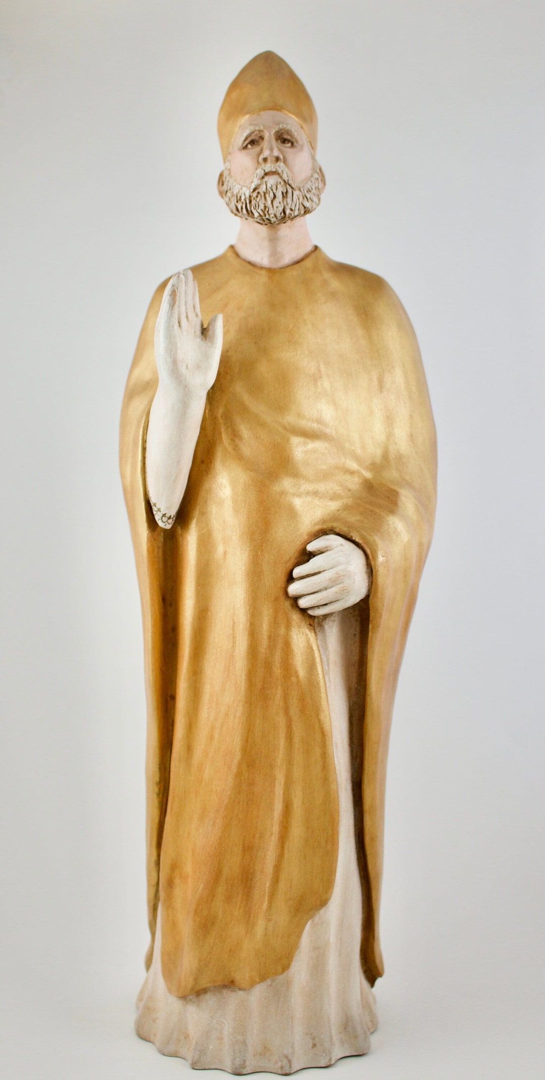 Hand Carved Saint Nicholas - Old World Santa Claus, From the Santa ...