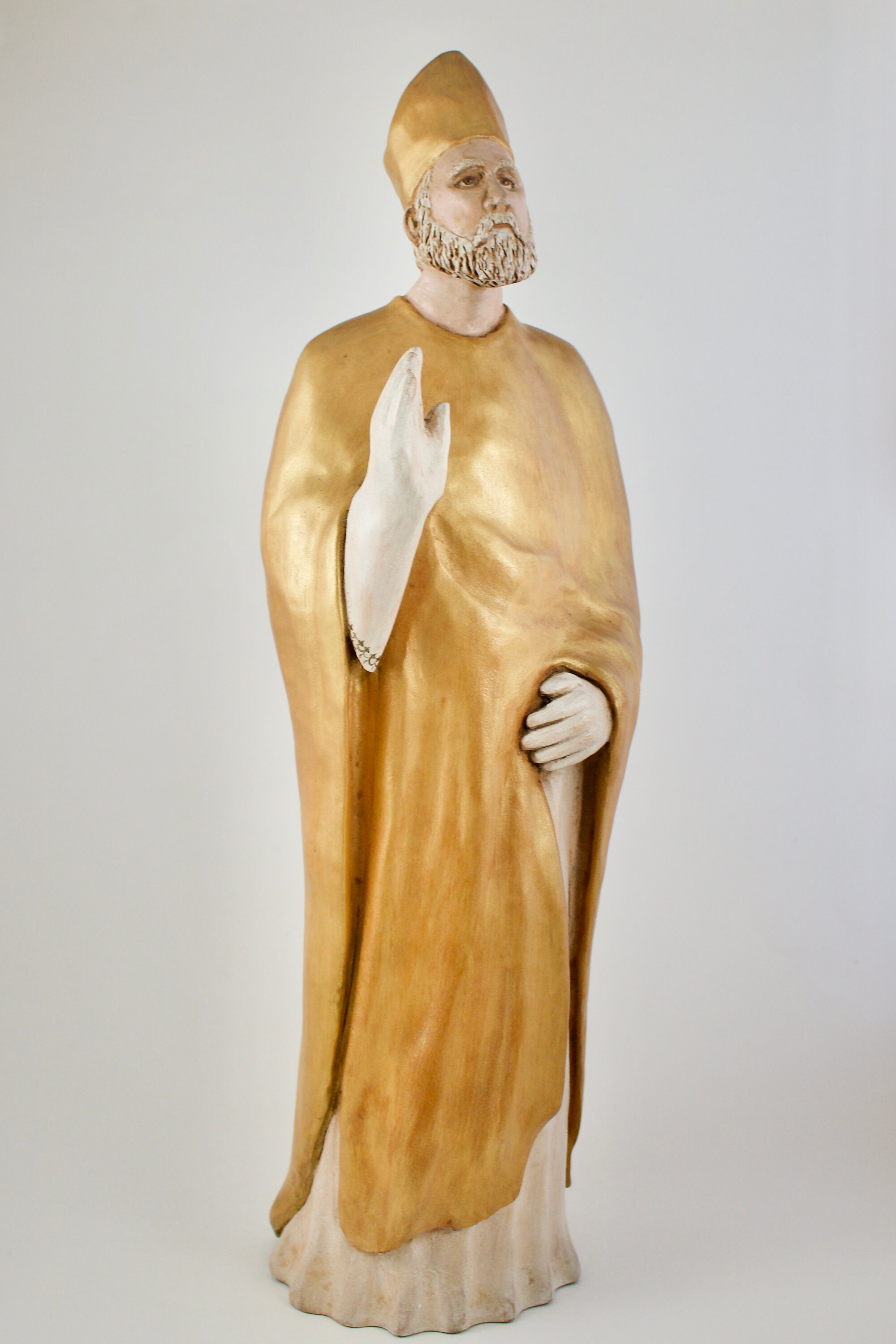 Hand Carved Saint Nicholas - Old World Santa Claus, From the Santa ...