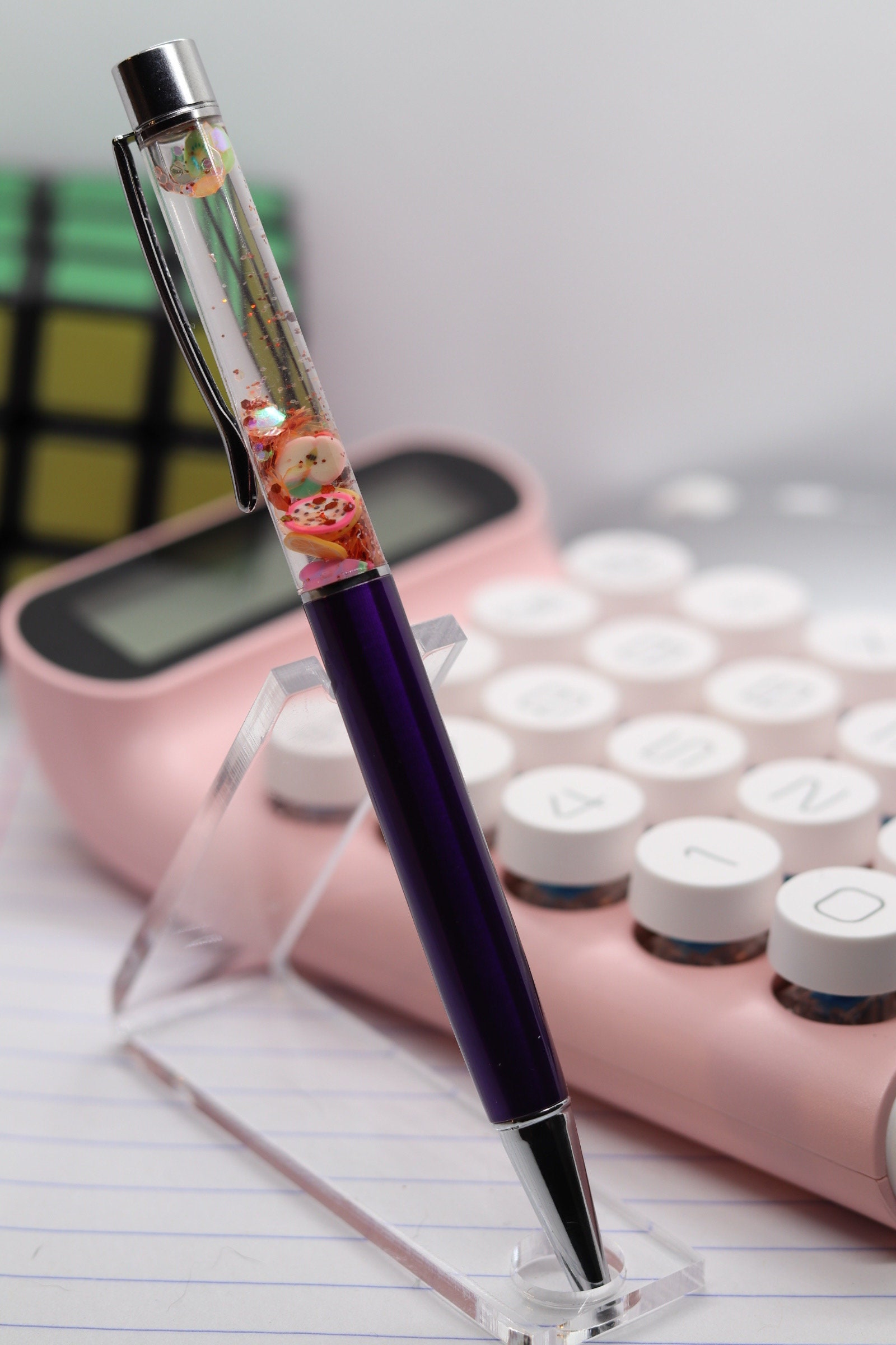 Floating Liquid Fruits Pen Cute Pen Foodie Pen Liquid Pen - Etsy