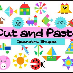 Fun With Geometric Shapes: Cut, Assemble, and Create! - Etsy
