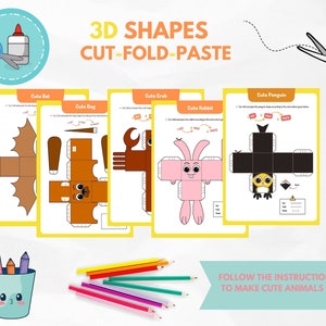3D Shape Nets Activity, Cut Fold Paste Worksheet, Homeschool Schedule ...