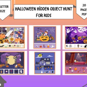 Halloween Hidden Object Hunt for Kids, 20 Page Fun and Brain-boosting ...