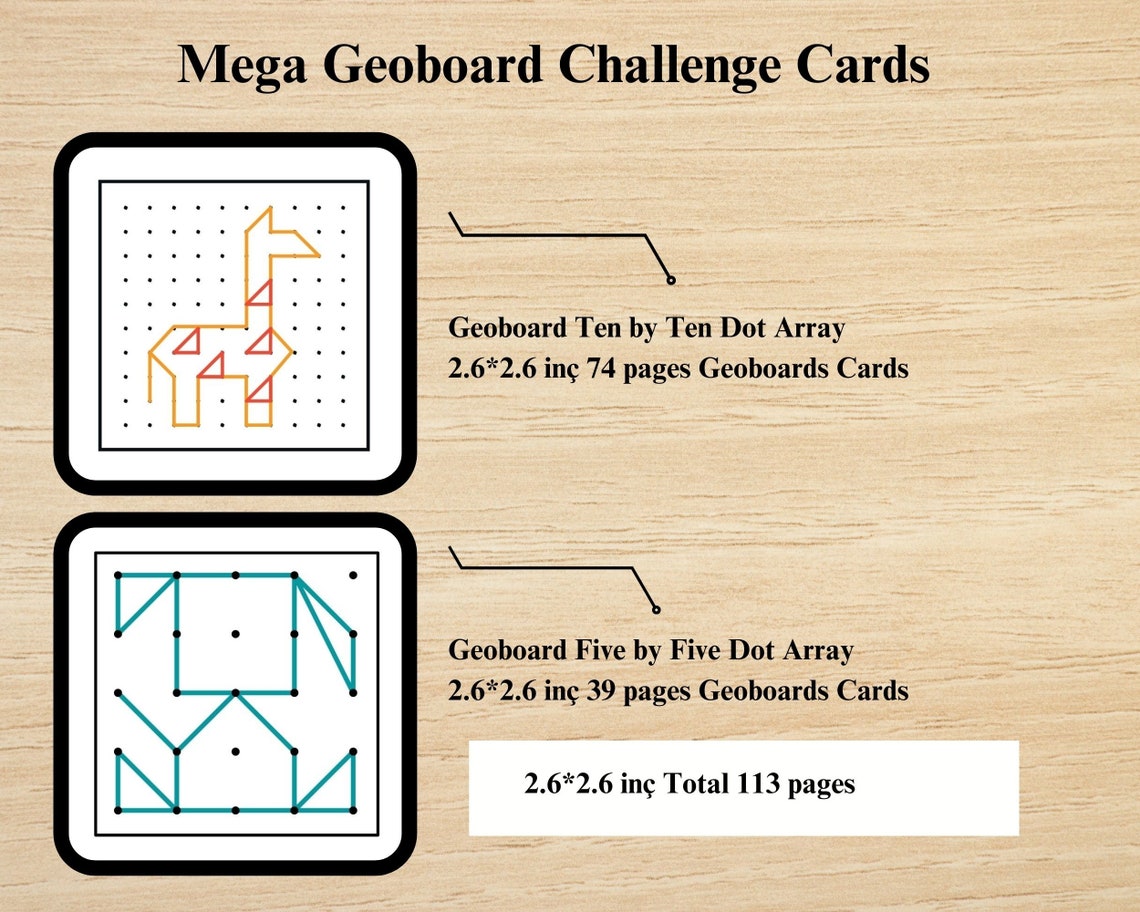 Mega Geoboard Pictures , Geoboard Cards, Montessori Activity - Etsy