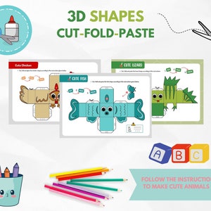 3D Shape Nets Activity, Cut Fold Paste Worksheet, Homeschool Schedule ...