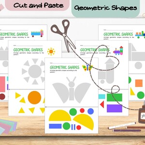 Fun With Geometric Shapes: Cut, Assemble, and Create! - Etsy