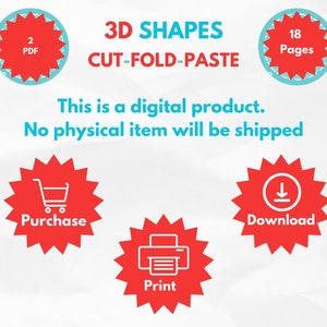 3D Shape Nets Activity, Cut Fold Paste Worksheet, Homeschool Schedule ...