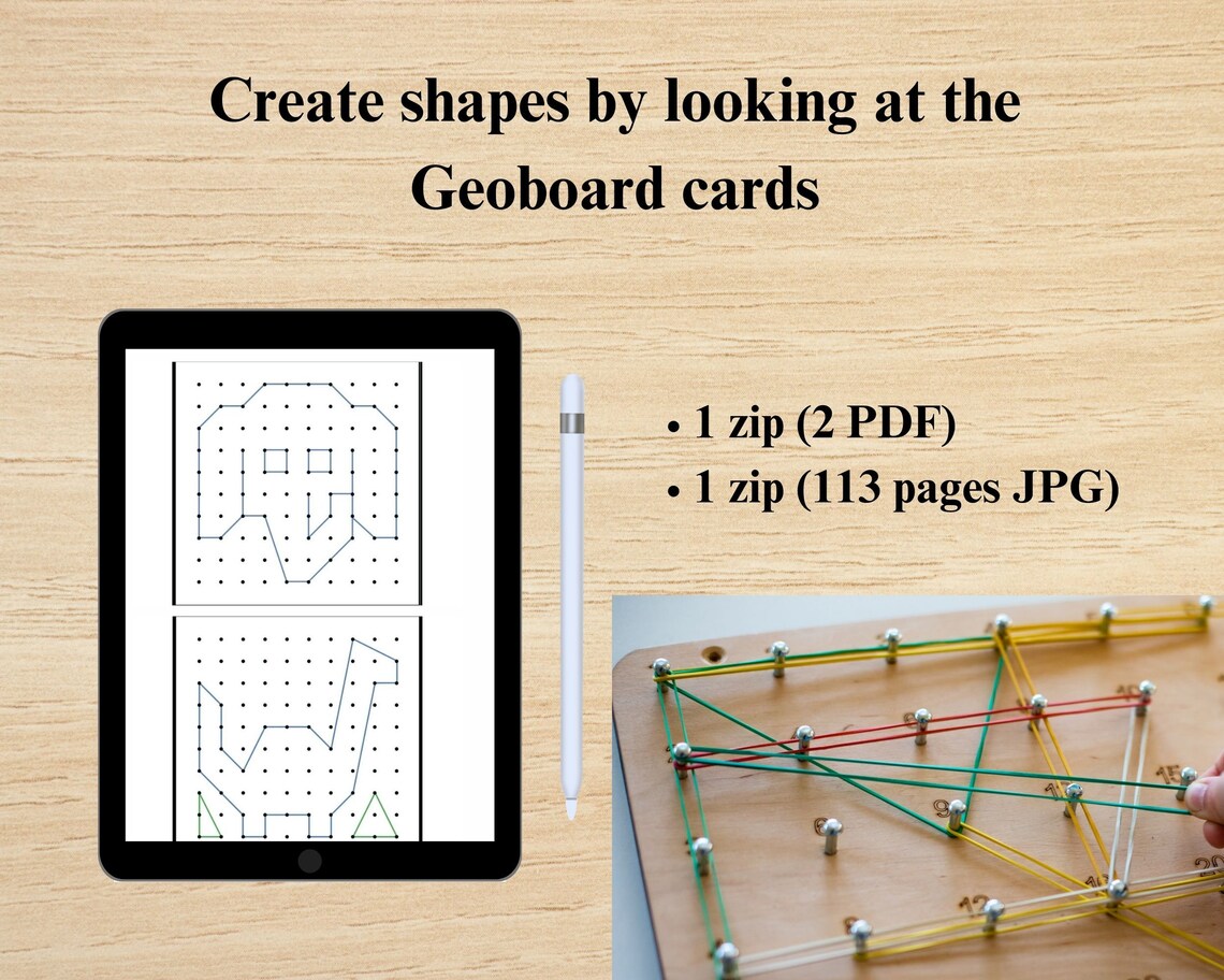 Mega Geoboard Pictures , Geoboard Cards, Montessori Activity - Etsy
