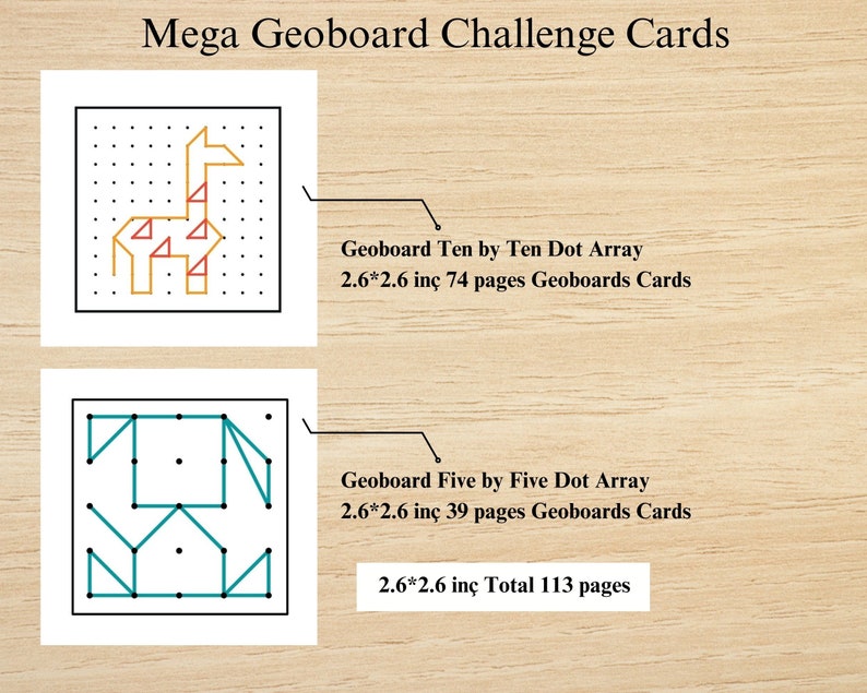 Geoboard Shape Cards, Montessori Printable Activity Kit (digital ...