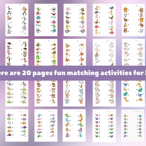 Animal Matching Activity, Animal Pairs Matching Activity, Preschool ...