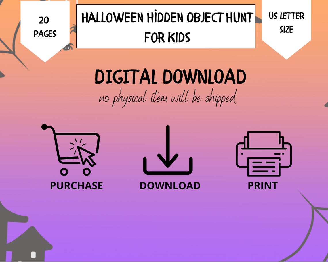 Halloween Hidden Object Hunt for Kids, 20 Page Fun and Brain-boosting ...