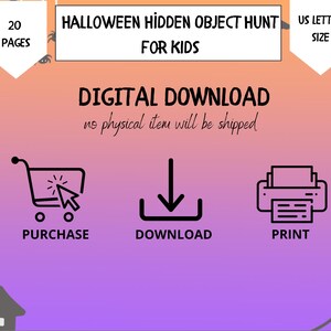 Halloween Hidden Object Hunt for Kids, 20 Page Fun and Brain-boosting Activity Book - Etsy