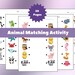 Animal Matching Activity, Animal Pairs Matching Activity, Preschool ...