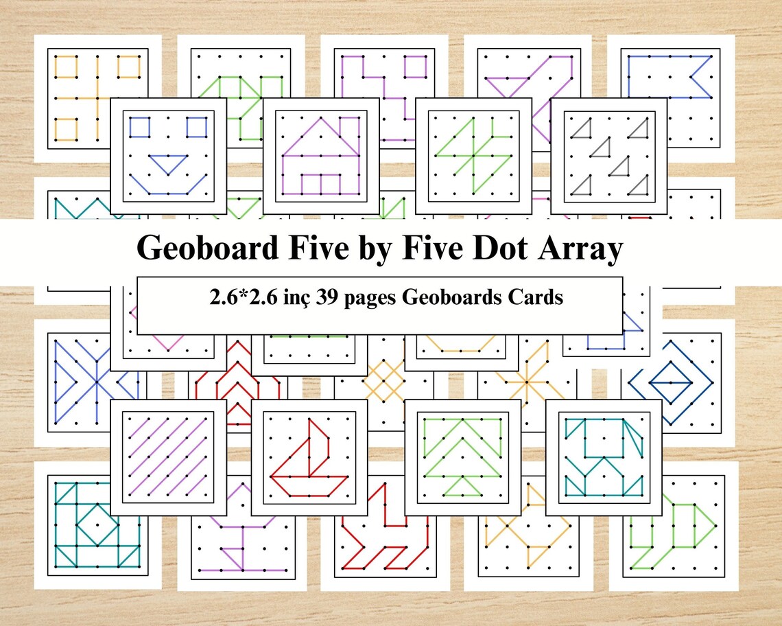 Mega Geoboard Pictures , Geoboard Cards, Montessori Activity - Etsy