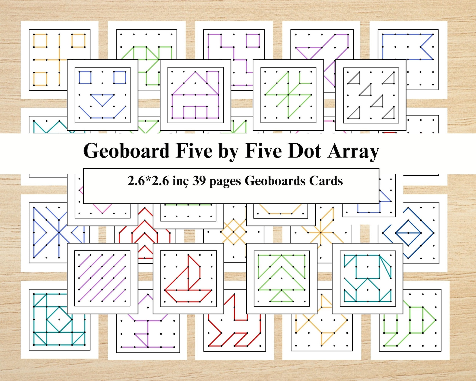 Mega Geoboard Pictures , Geoboard Cards, Montessori Activity - Etsy
