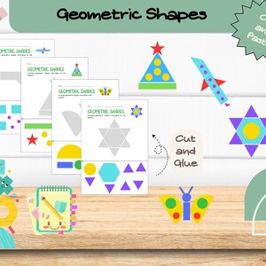 Fun With Geometric Shapes: Cut, Assemble, and Create! - Etsy