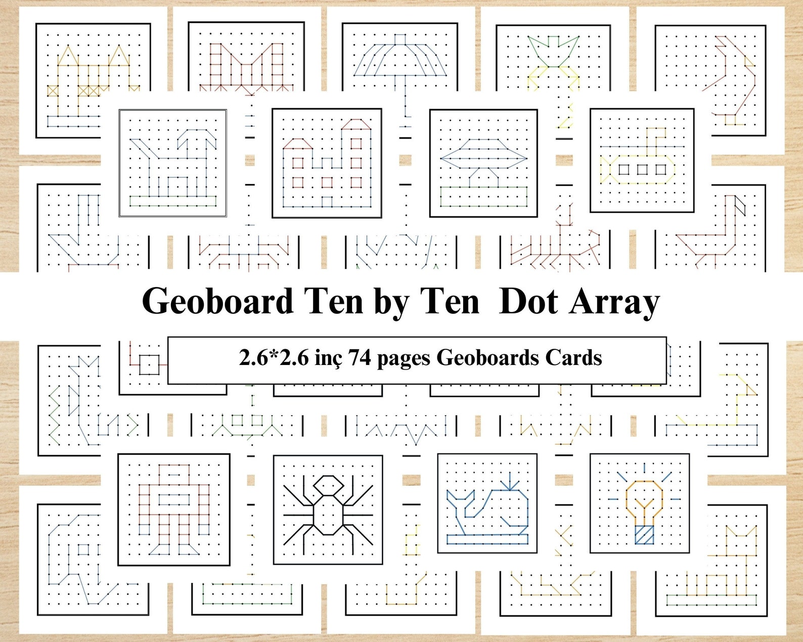 Mega Geoboard Cards Digital Activity Kit, Geoboard Shape Cards ...