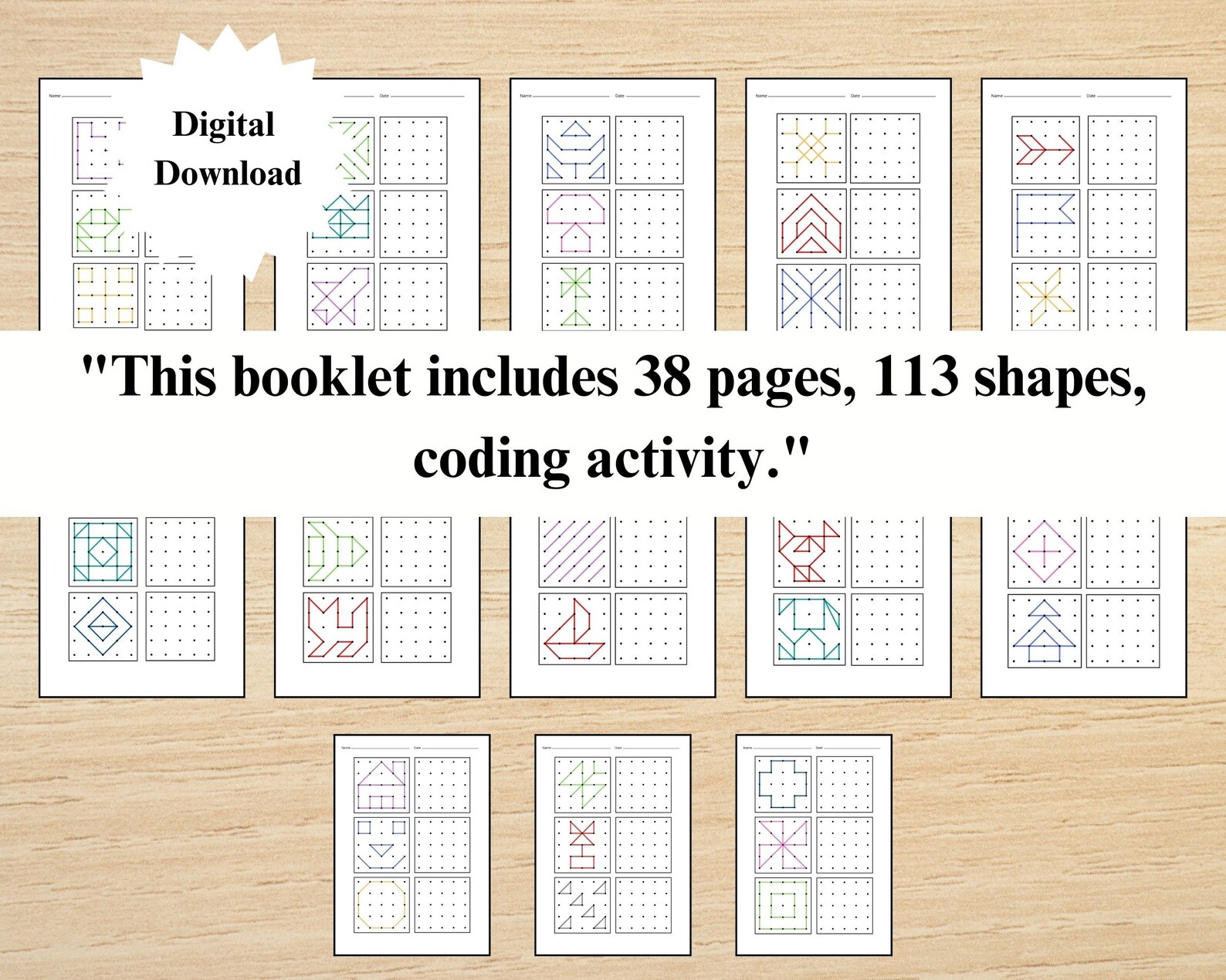 Mega Geoboard Cards Digital Activity Kit, Geoboard Shape Cards ...