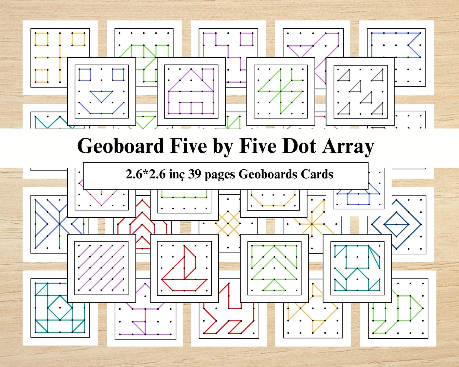 Mega Geoboard Cards Digital Activity Kit, Geoboard Shape Cards ...