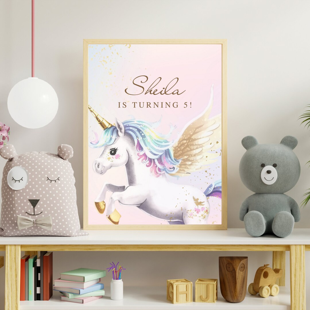 Editable Unicorn Signs Unicorn Party Decorations Unicorn - Etsy