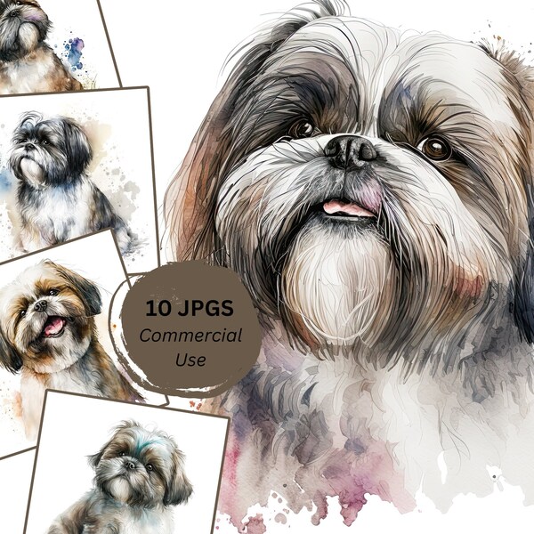 Watercolor of Dogs - Etsy