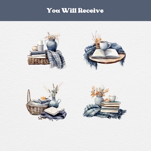 Cottagecore Winter Clipart Bundle Watercolor Cozy PNG - Etsy