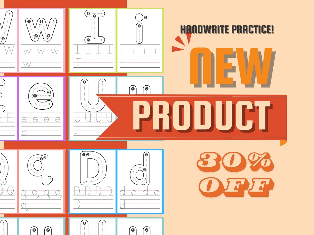 Fun English Alphabet Tracing Cards Interactive ABC Writing & Painting ...