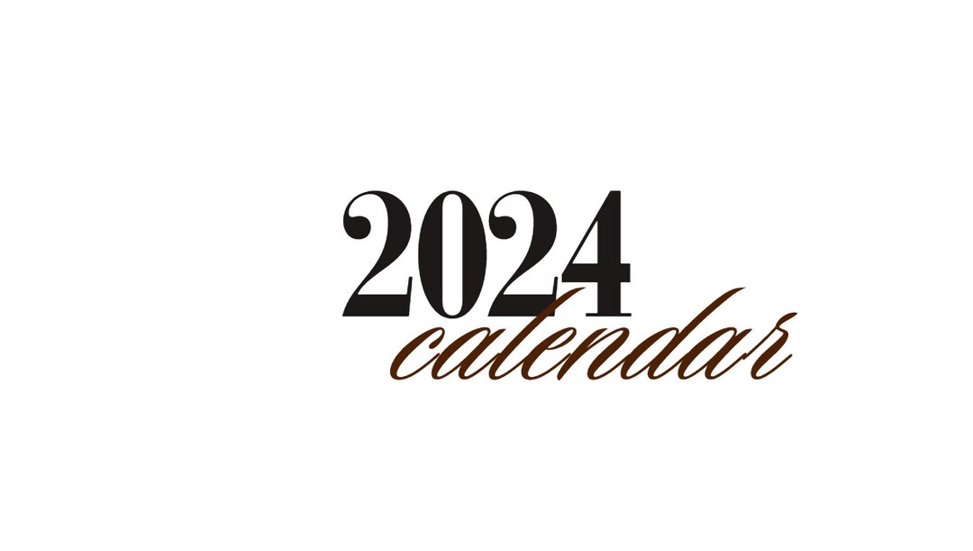 Printable Calendar 2024 Minimalist Simple White Brown - Etsy
