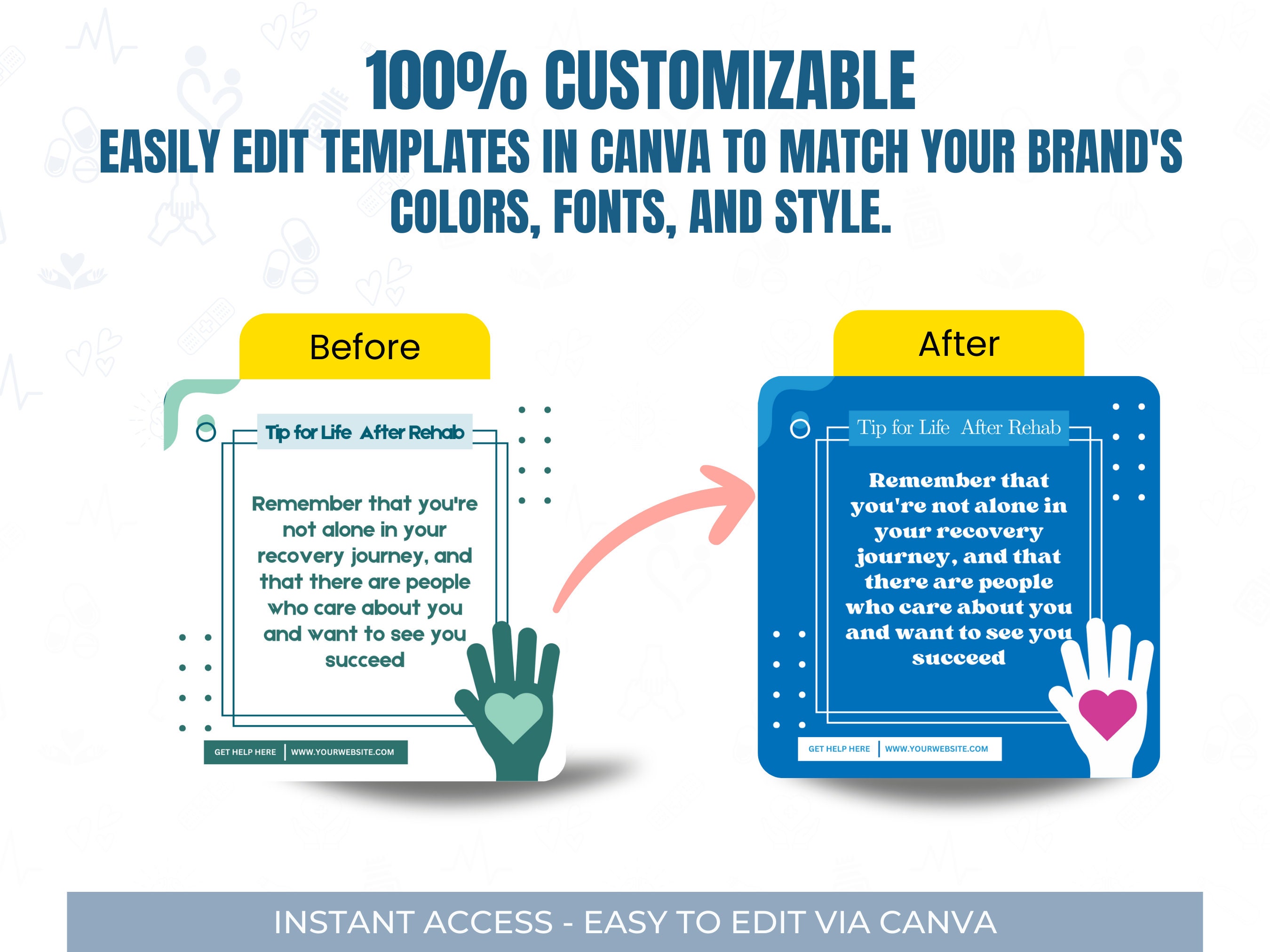 Sobriety Addiction Editable Canva Template E-book | Done for You Course ...