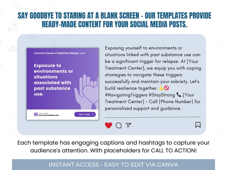 Sobriety Addiction Editable Canva Template E-book | Done for You Course ...