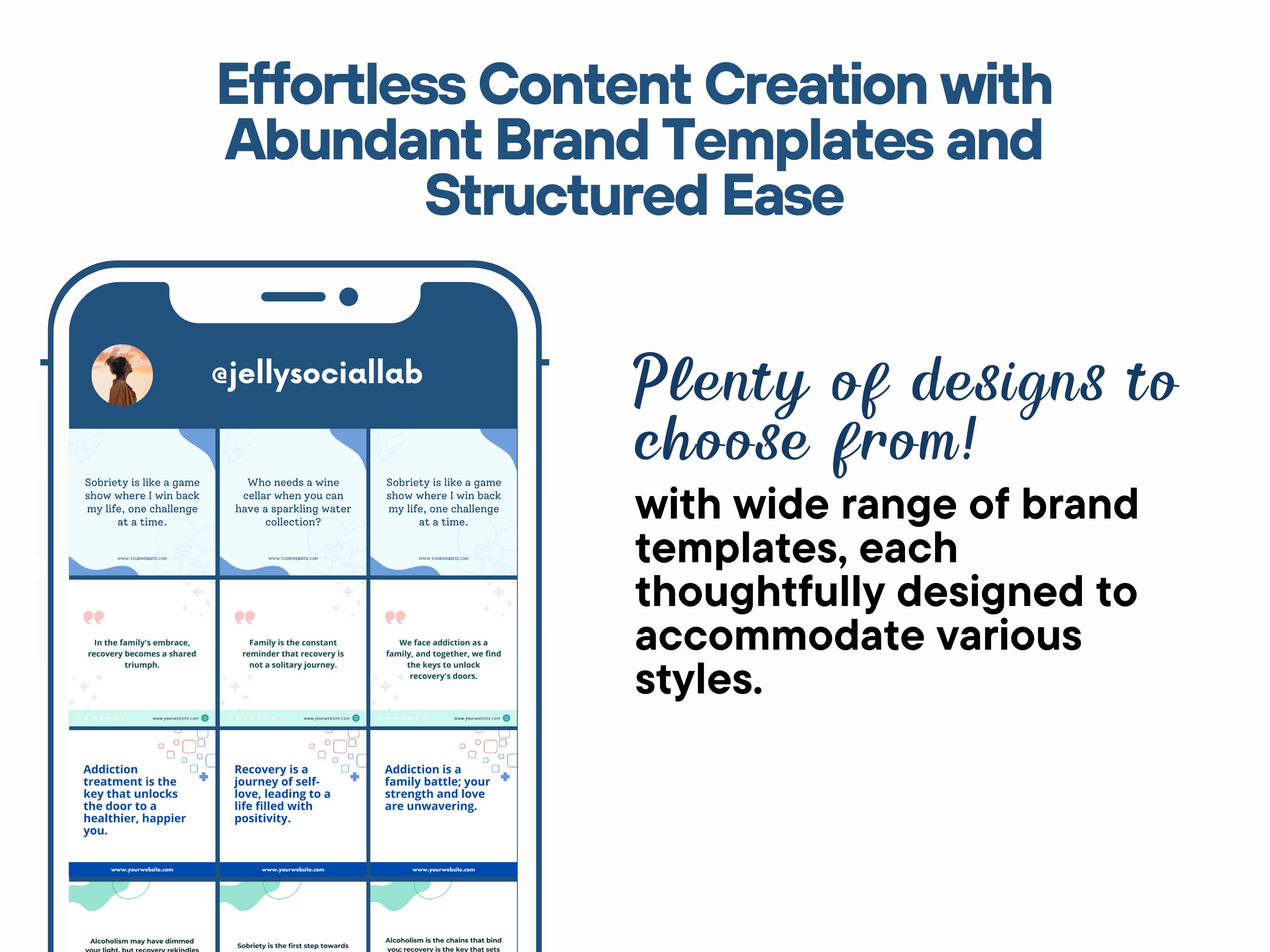 Addiction Recovery Social Media Content: 450+ Canva Templates - Etsy