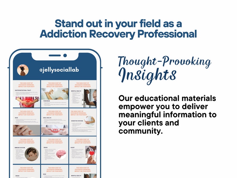 Addiction Recovery Social Media Content: 450+ Canva Templates - Etsy