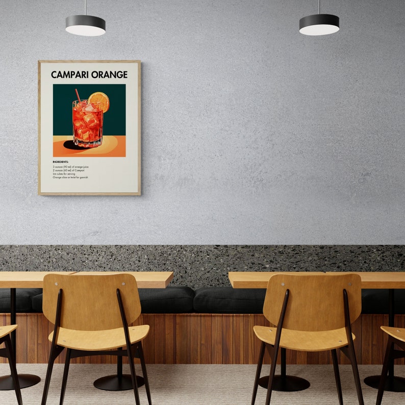 Campari Orange Cocktail Print, Retro Bar Art (digital Download) - Etsy