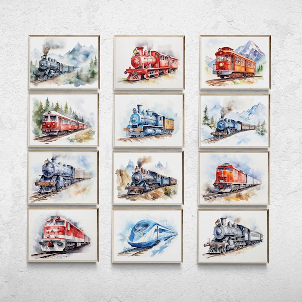 Train Prints - Etsy