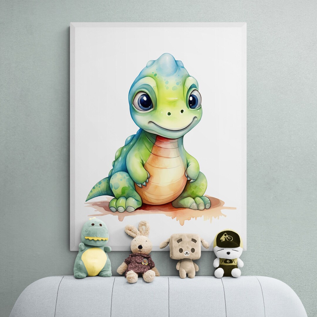 Baby Parasaurolophus Dinosaur Watercolor Print (digital Download) - Etsy