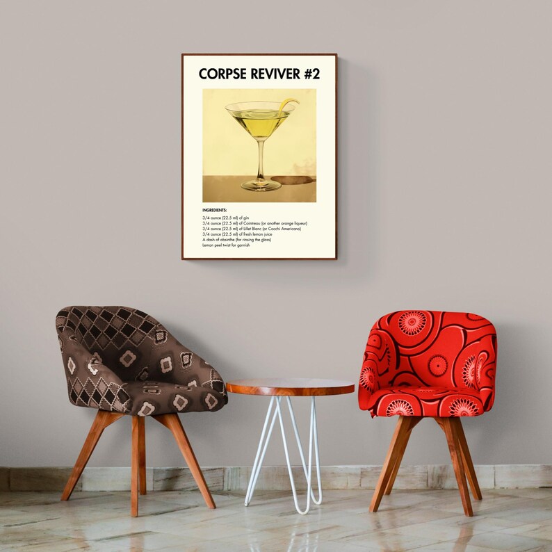 Corpse Reviver #2 Cocktail Art Print (digital Download) - Etsy