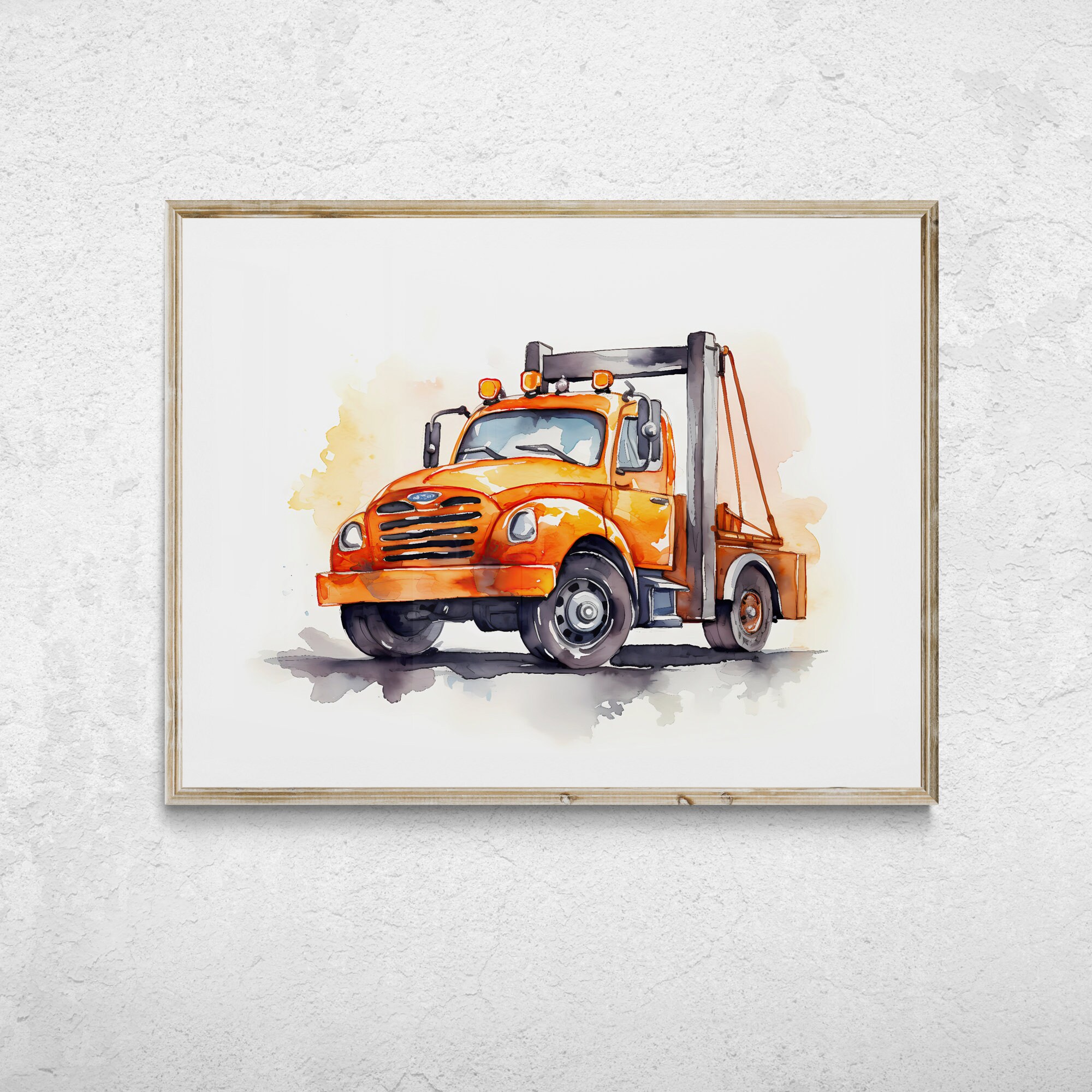 Tow Truck Print, Tow Truck Printable, Tow Truck Wall Art ...