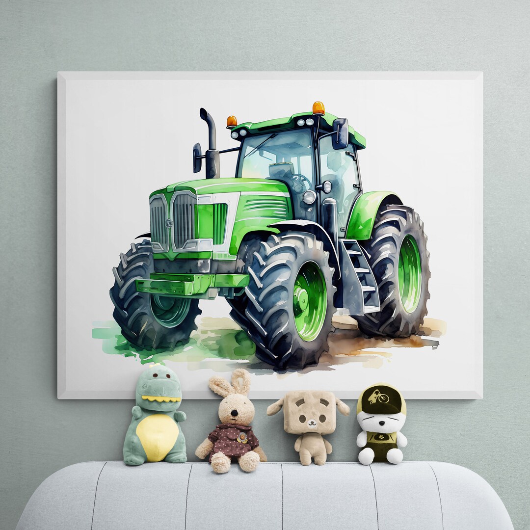 Farm Tractor Printable Art, Tractor Wall Art, Nursery Tractor Art ...
