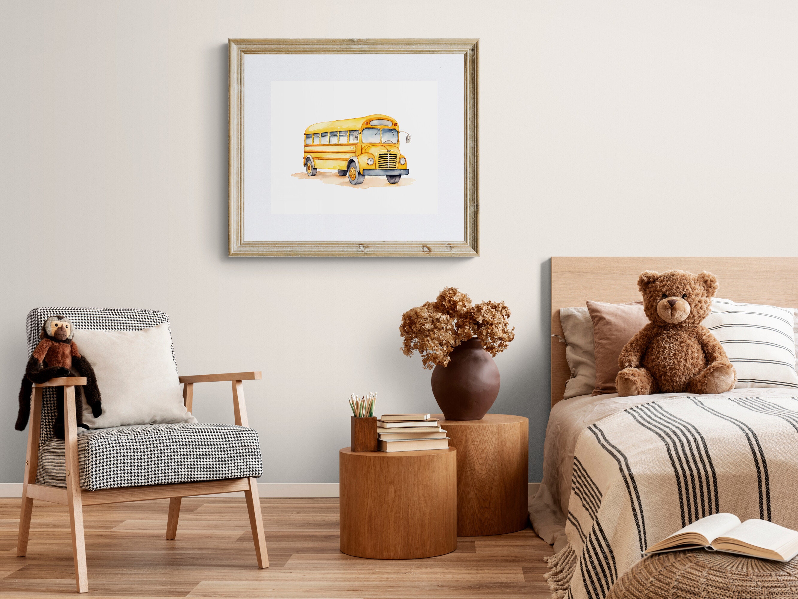 School Bus Print Bus Poster Yellow Bus Print Automotive - Etsy