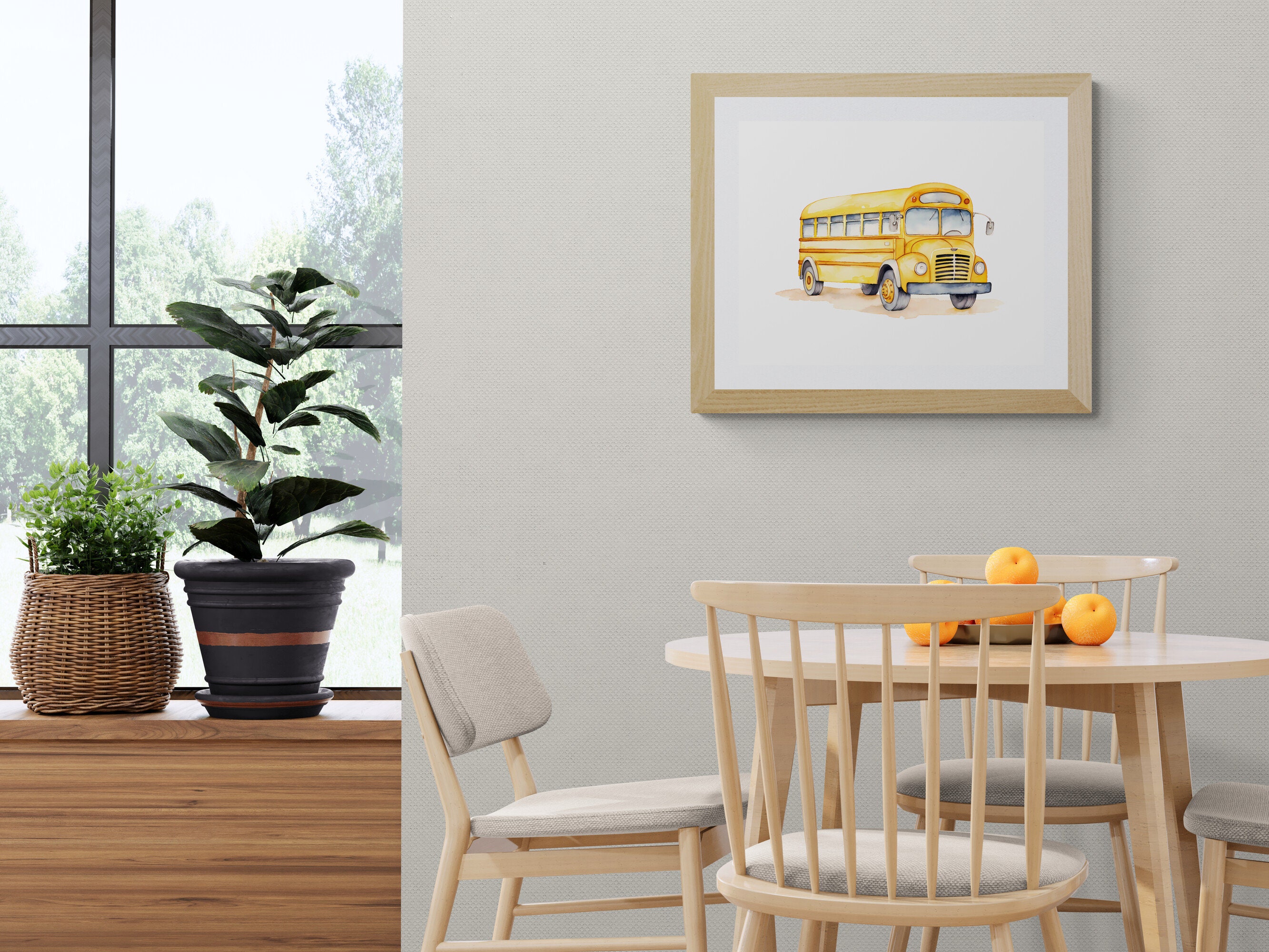 School Bus Print Bus Poster Yellow Bus Print Automotive - Etsy